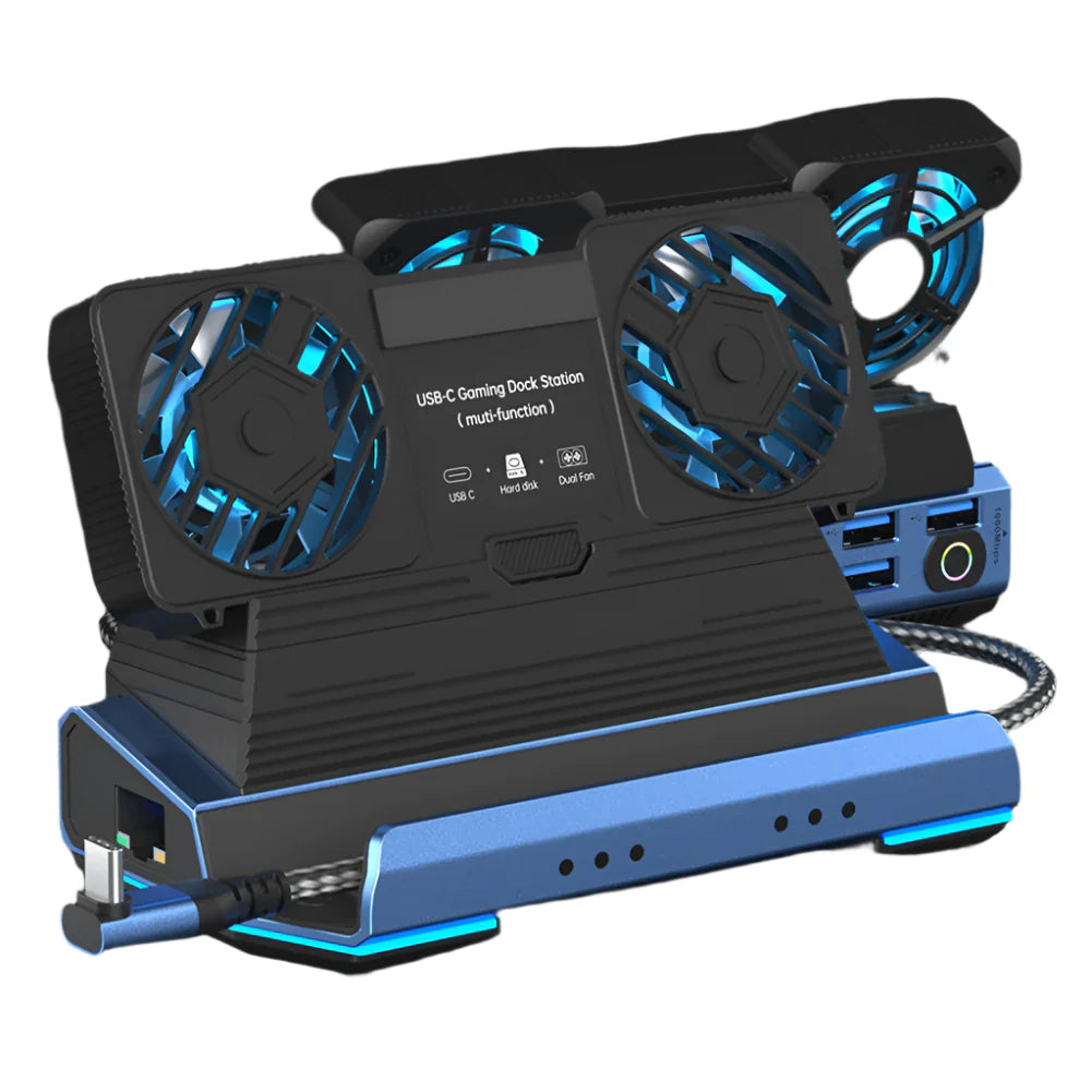 Docking Station With Dual Cooling Fan Dock Station 10-In-1 Hd2.0 4K ...